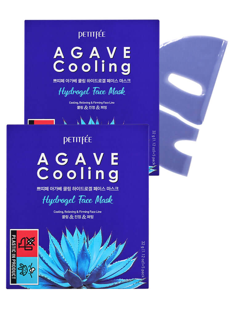 PETITFEE Agave Cooling Hydrogel Face Mask 32g #5pcs – 7HADA_NZ